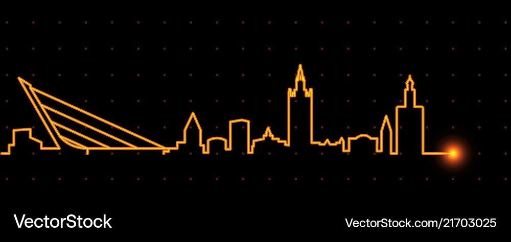 Seville light streak skyline Royalty Free Vector Image