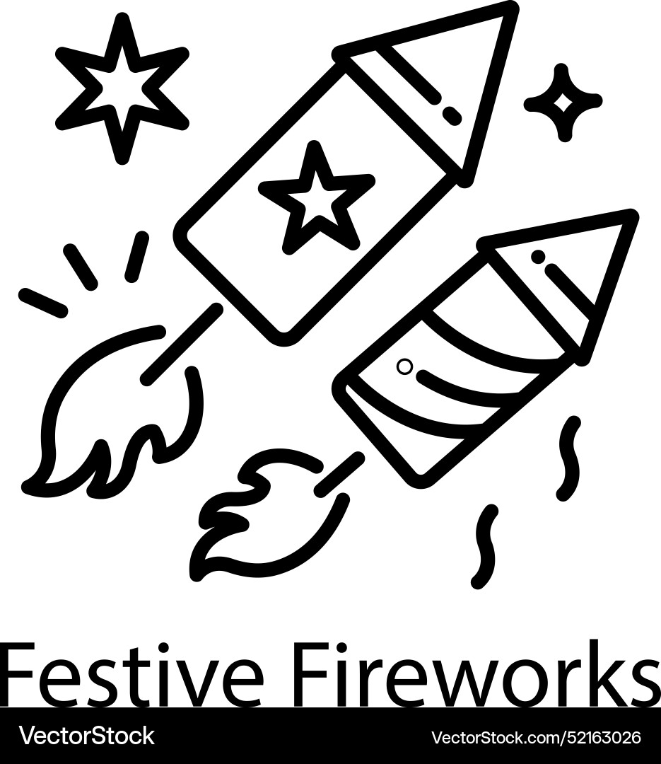 Festive fireworks Royalty Free Vector Image - VectorStock