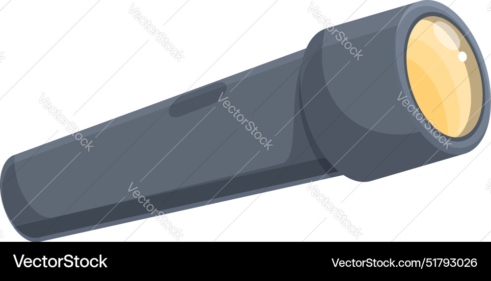 Flashlight emitting a ray of light object Vector Image