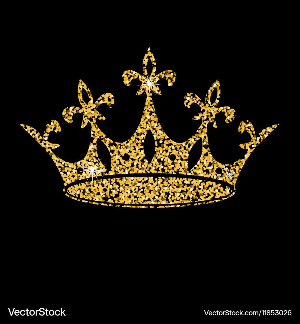 Gold crown Royalty Free Vector Image - VectorStock