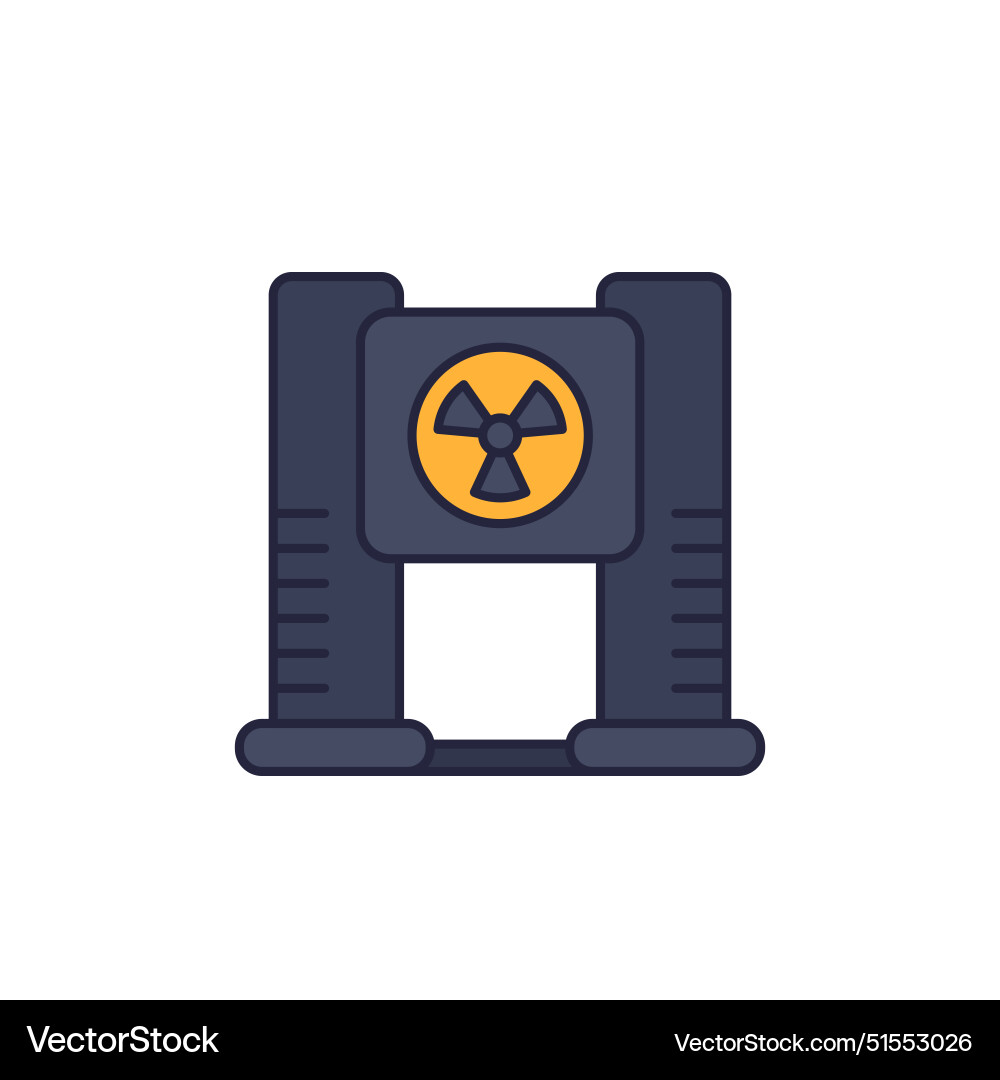 X-ray machine radiology icon with outline Vector Image