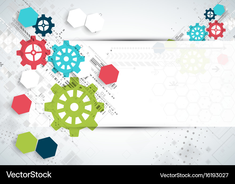 Cogwheel hi-tech digital technology Royalty Free Vector