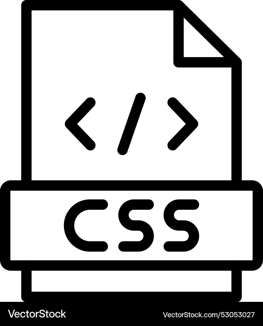 Css icon design Royalty Free Vector Image - VectorStock Css icon design Royalty Free Vector Image - VectorStock