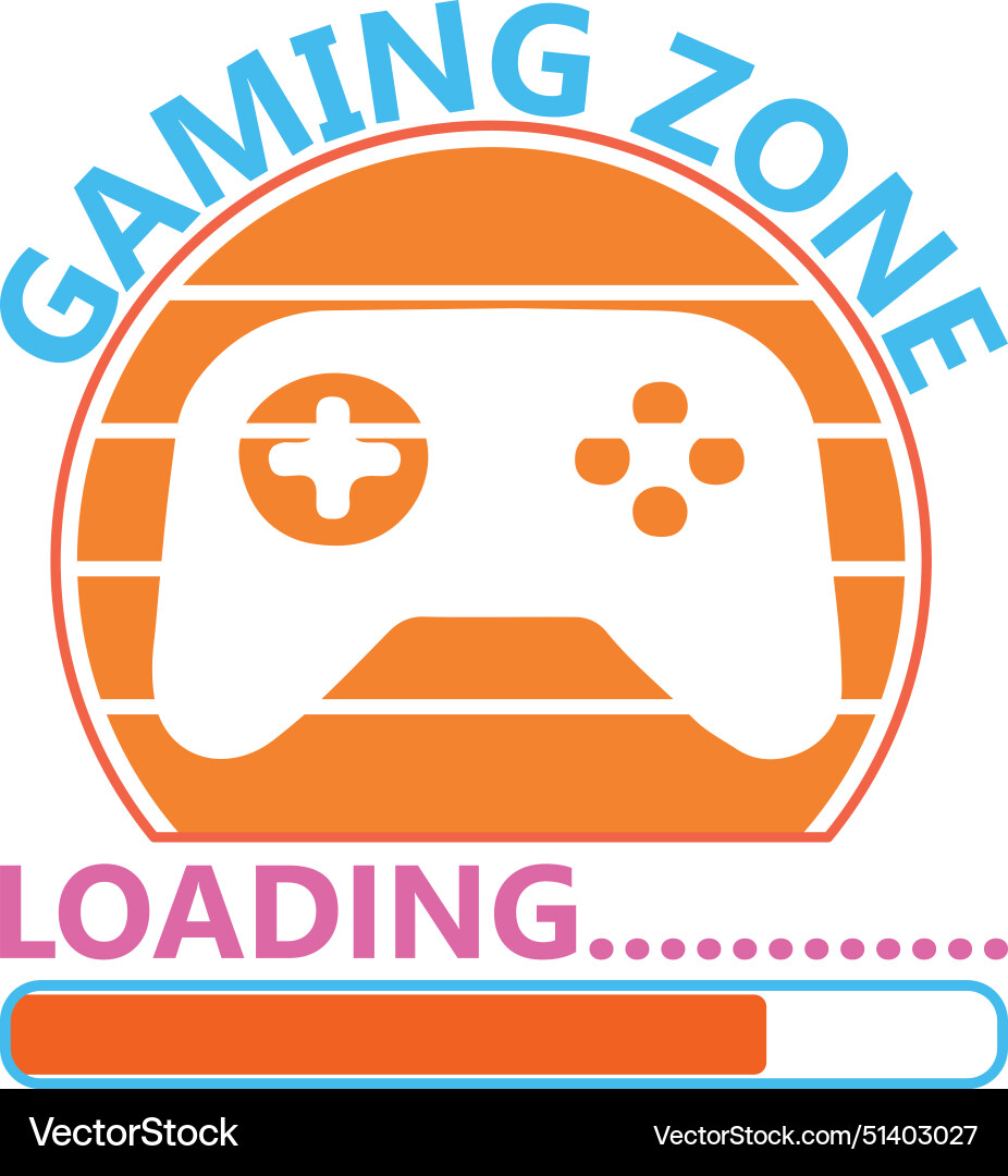 Gaming zone loading Royalty Free Vector Image - VectorStock
