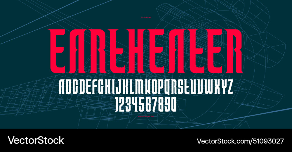 Luxury elegant font for logos and emblems modern Vector Image