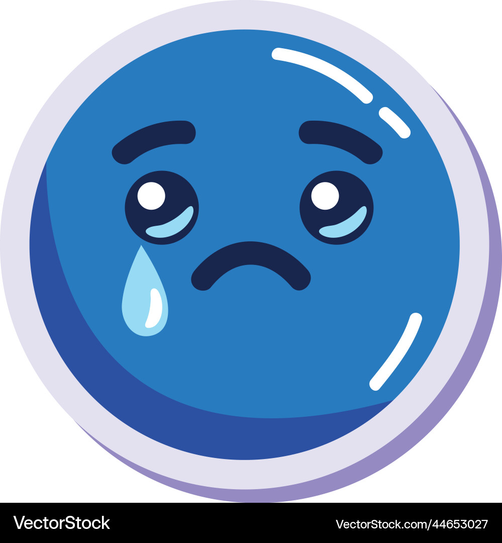 Blue Sad Smiley Faces Cold Face Emoji Realistic, Emoji, Cold Face