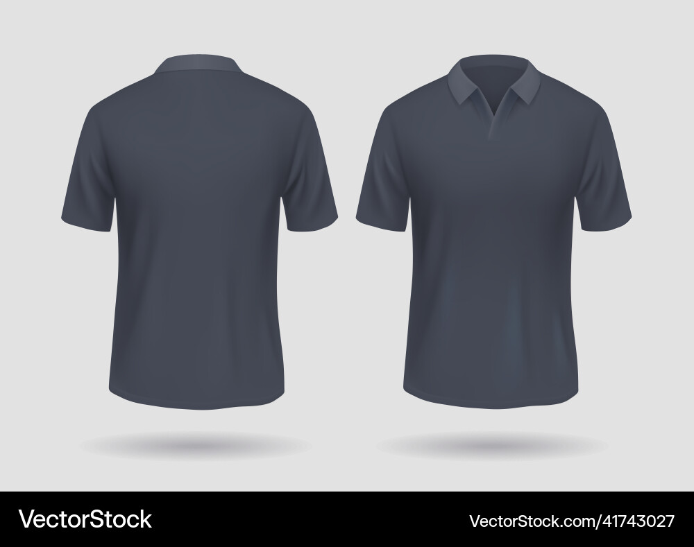 T-shirt mockup front and back Royalty Free Vector Image