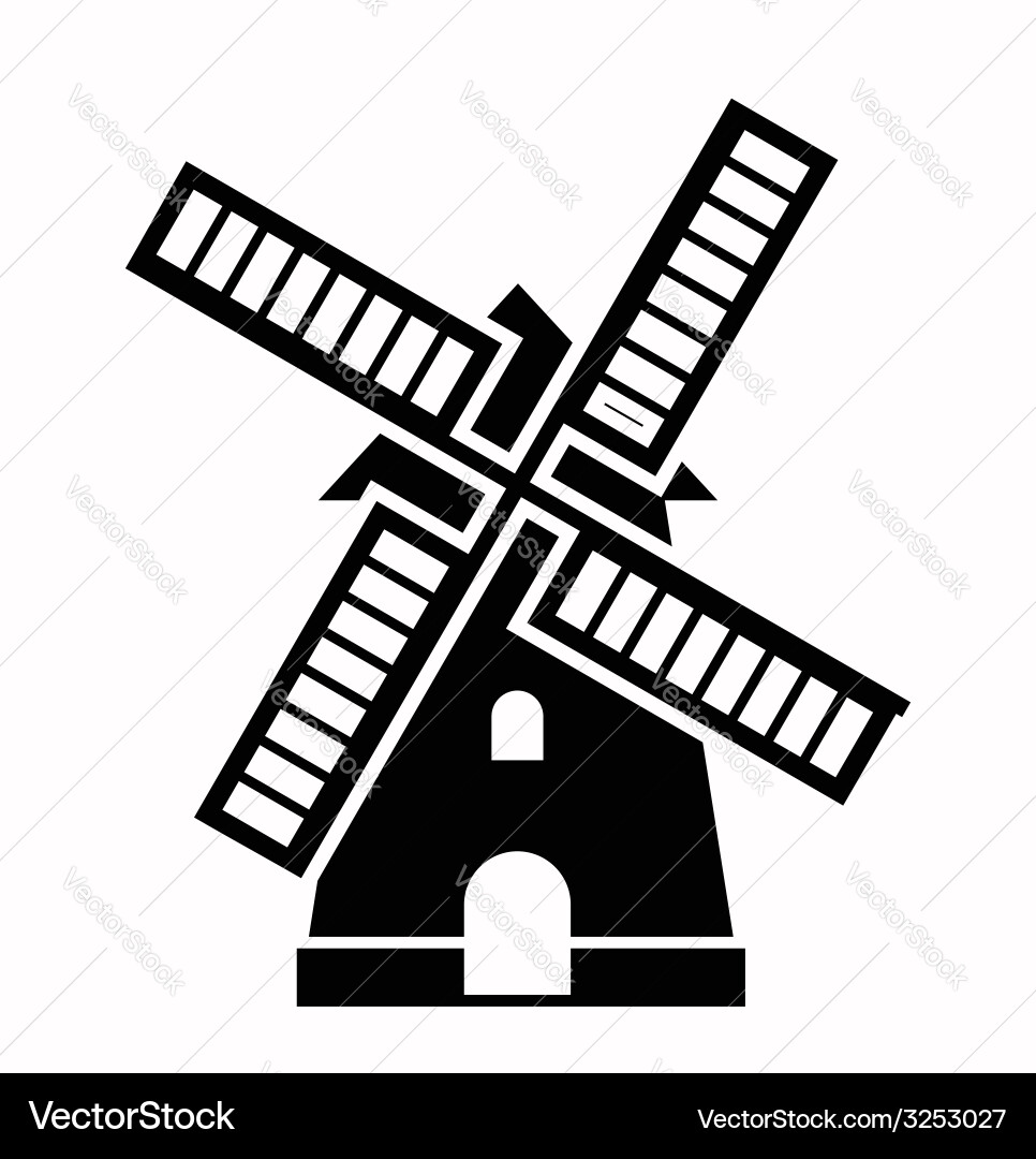 Windmill icons Royalty Free Vector Image - VectorStock