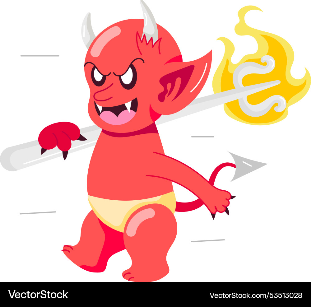 Basic rgban evil child sticker in cartoon style Vector Image