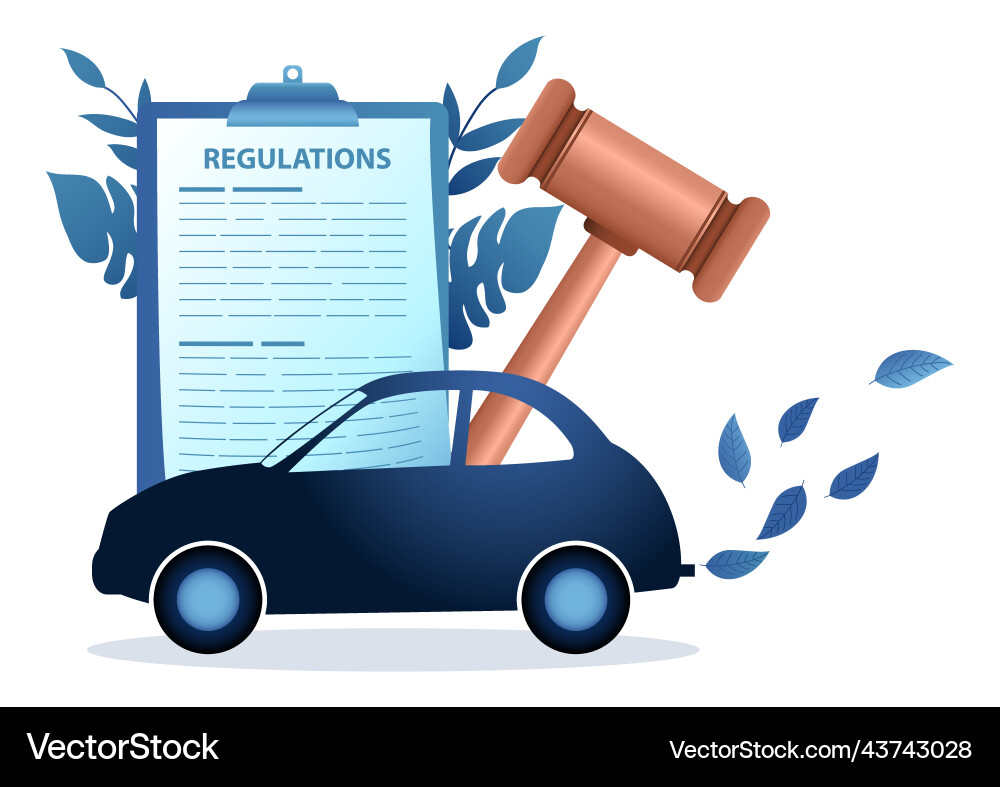 Car Emissions Control Royalty Free Vector Image