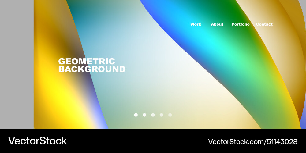 Dynamic flowing shapes concept design composition Vector Image