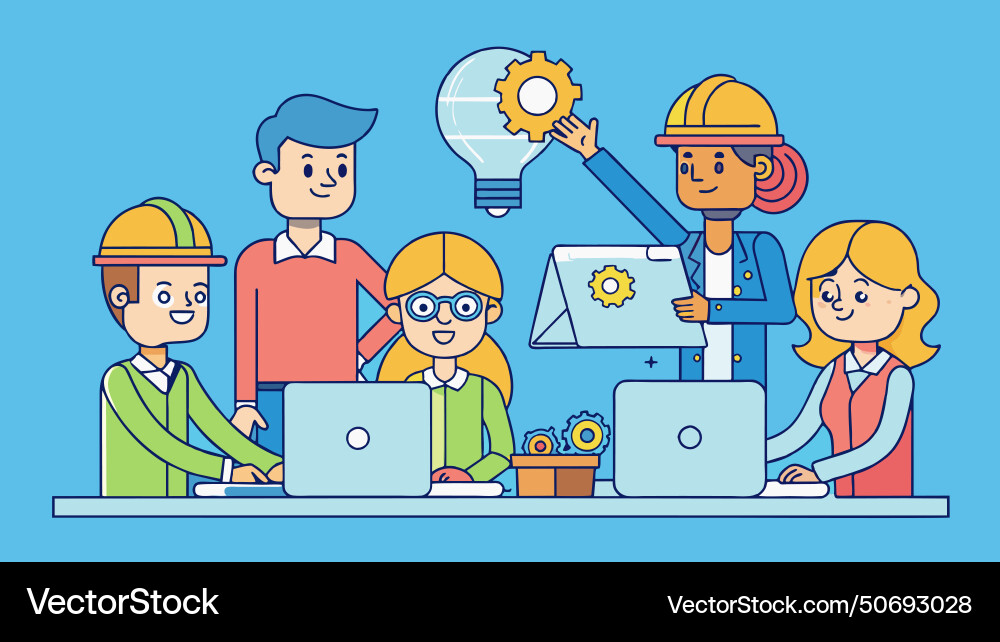 Enhance your projects with teamwork collaboration Vector Image