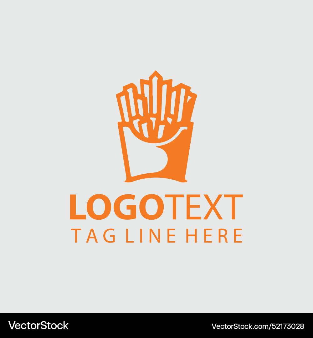 French fries logo Royalty Free Vector Image - VectorStock