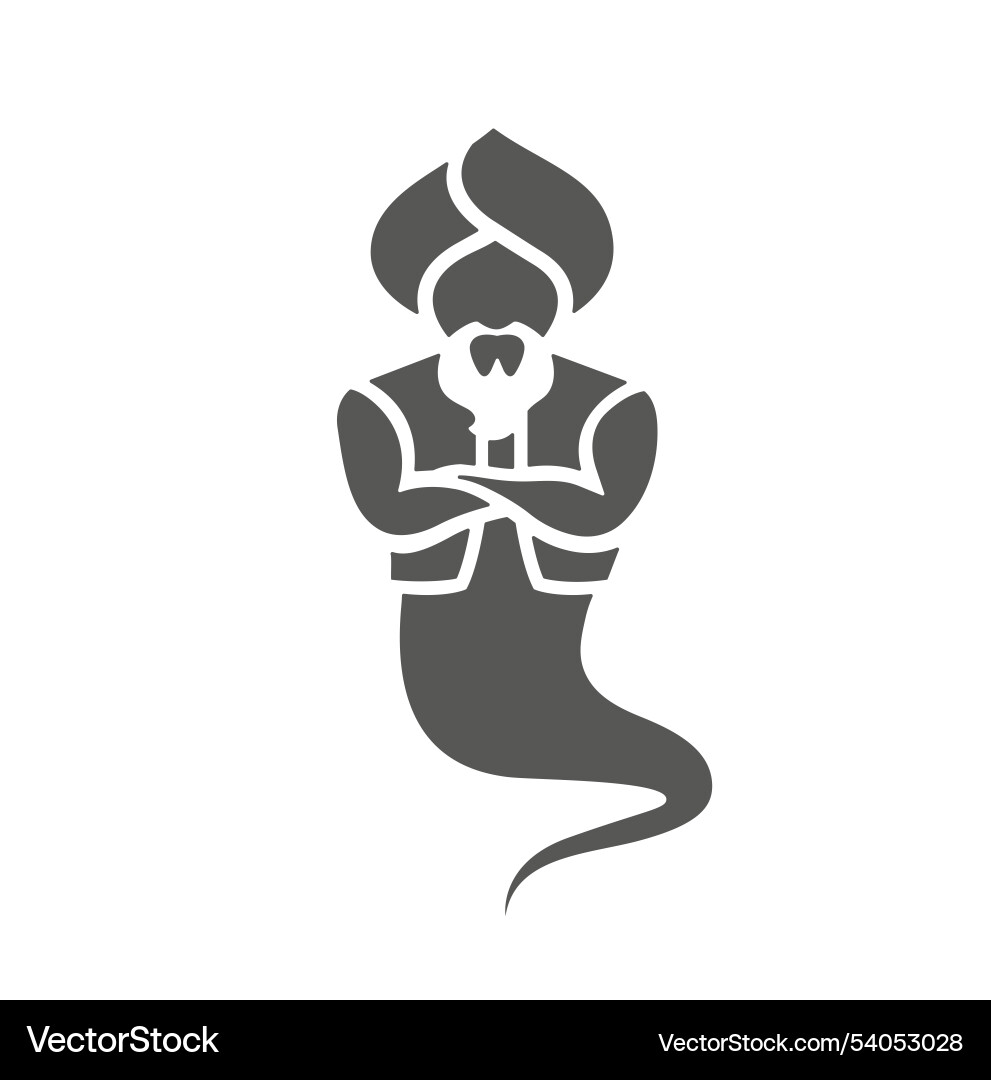 Genie logo design symbol icon Royalty Free Vector Image