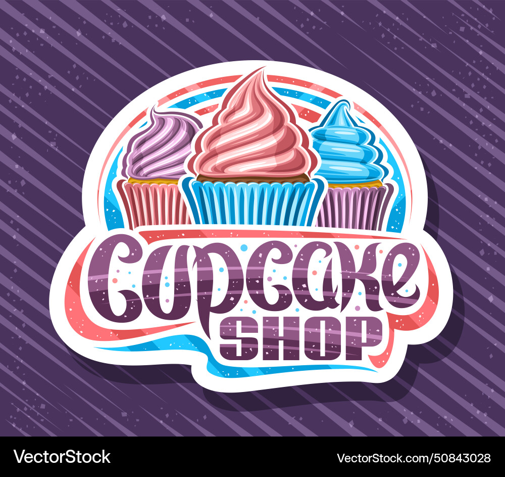Logo for cupcake shop Royalty Free Vector Image