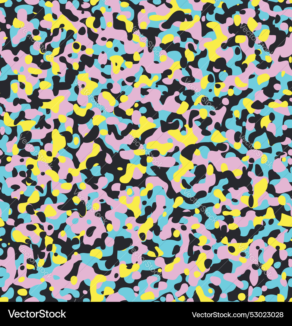 Neon camo seamless pattern Royalty Free Vector Image