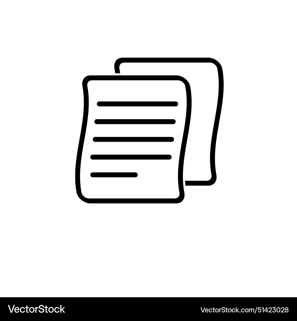 Paper copy file document solid flat icon isolated Vector Image