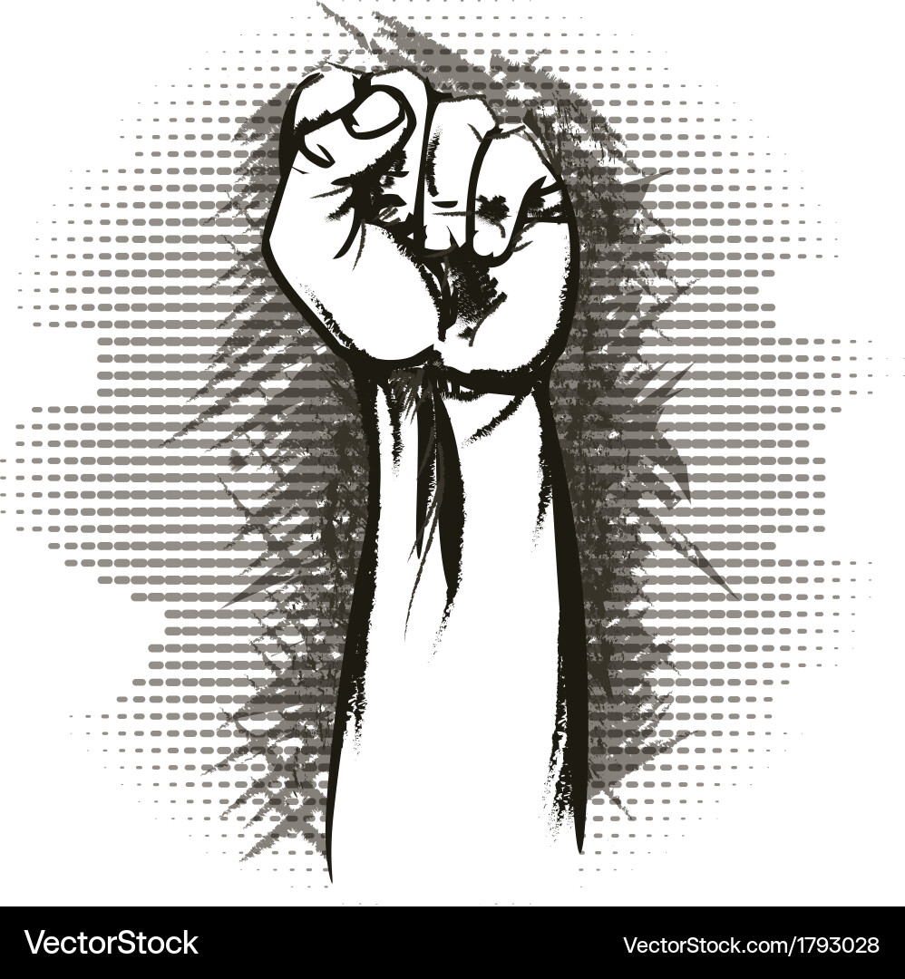 Raised fist Royalty Free Vector Image - VectorStock