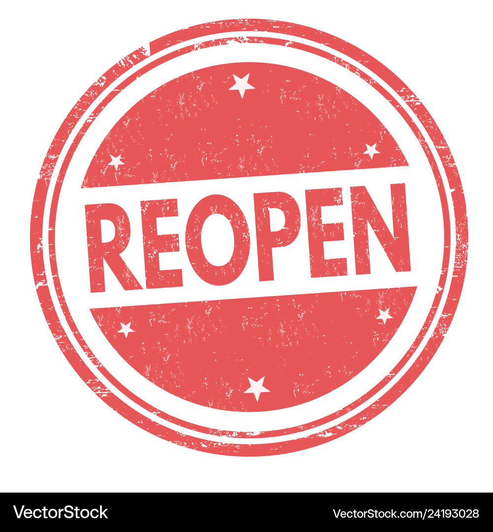 Reopen Stamp - White Background Royalty Free Vector Image