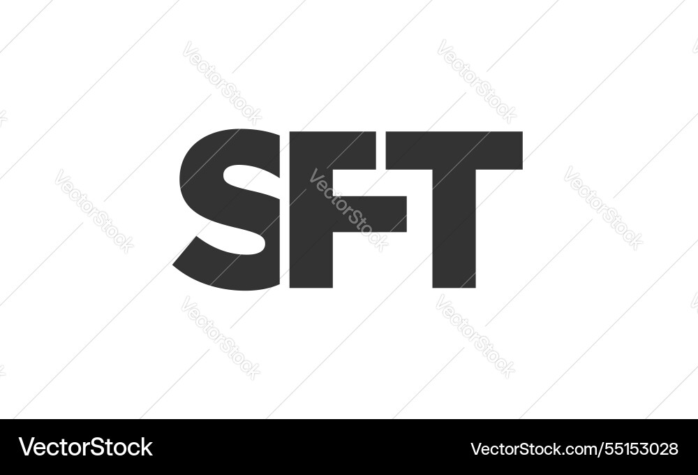Sft Logo Design Vorlage mit stark und modern Vektorbild