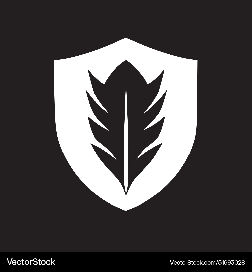 Shield - minimalist and simple silhouette Vector Image