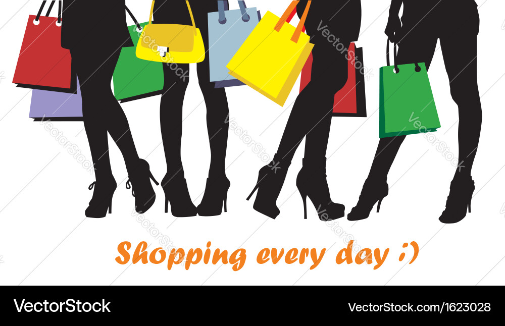 Shopping time Royalty Free Vector Image - VectorStock