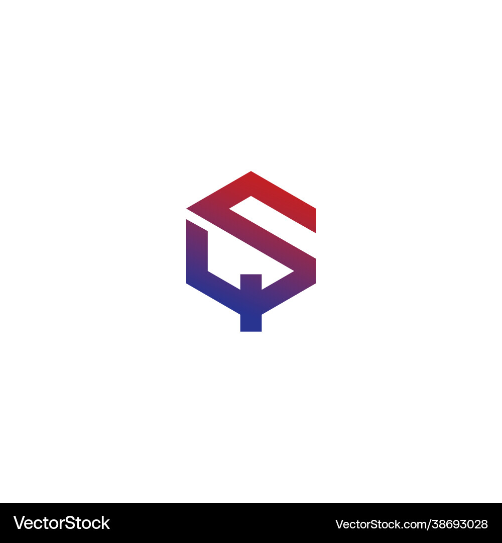 Sq Logo einfaches Design Lizenzfreies Vektorbild