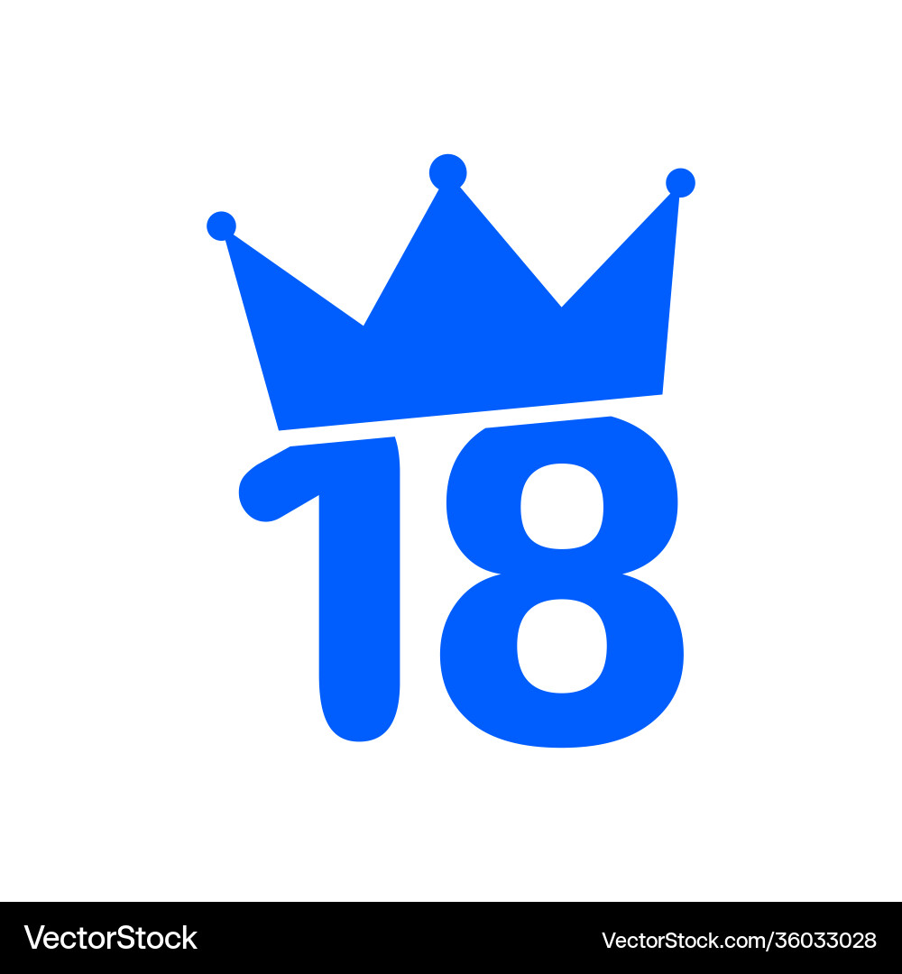 Sweet 18 years celebration background 18th Vector Image