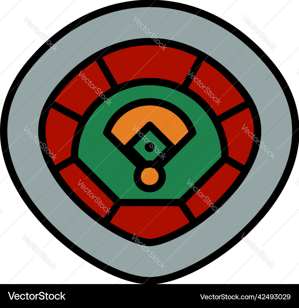Baseball stadium icon Royalty Free Vector Image