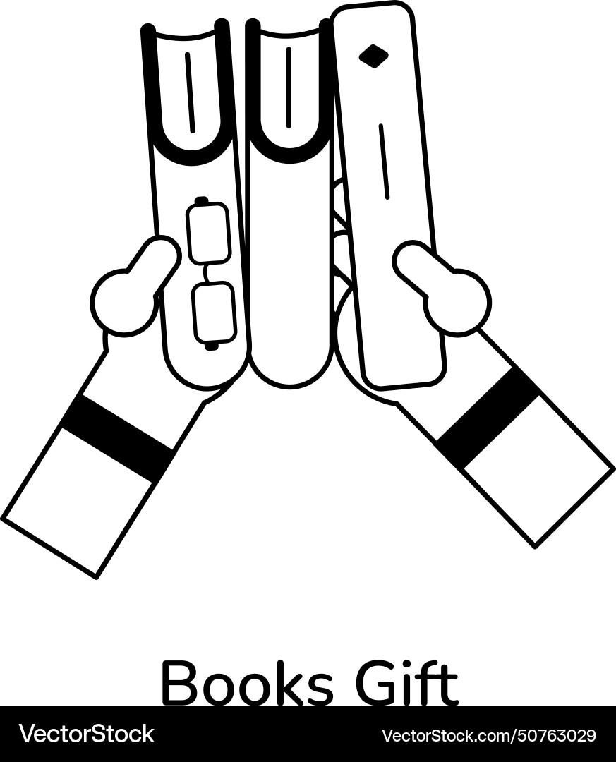 Books gift Royalty Free Vector Image - VectorStock