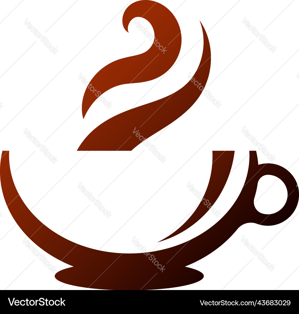 Cup Of Coffee And Steam Above Royalty Free Vector Image