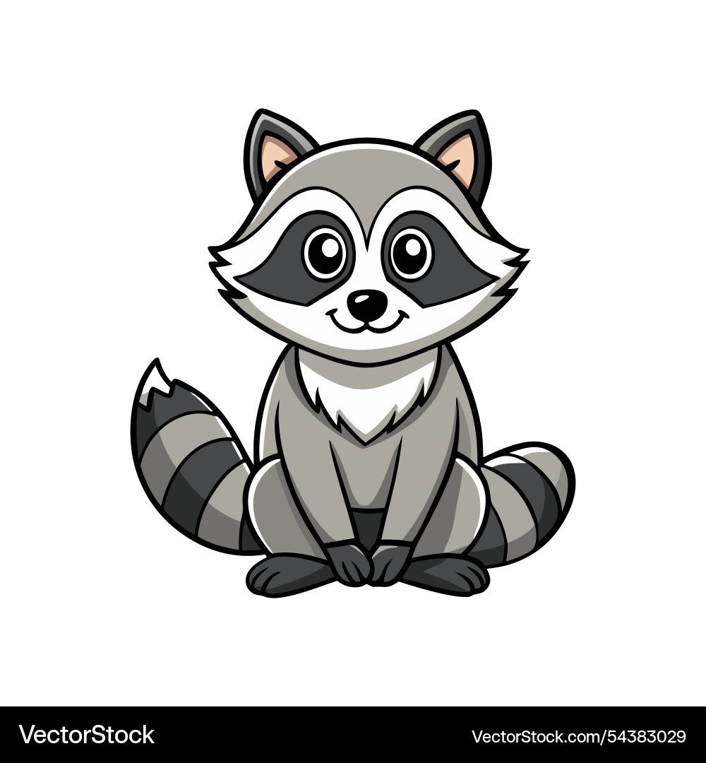 Funny raccoon image Royalty Free Vector Image - VectorStock