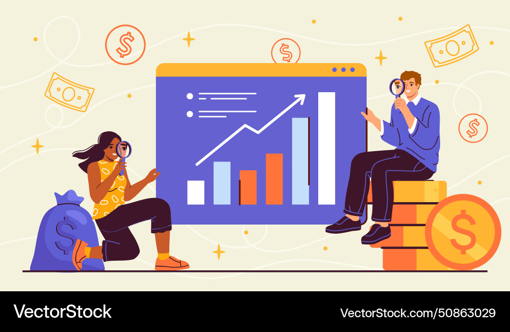 Growth of company concept Royalty Free Vector Image