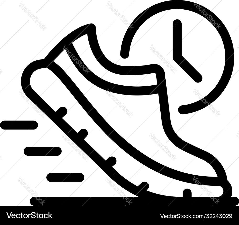 Running foot icon outline style Royalty Free Vector Image