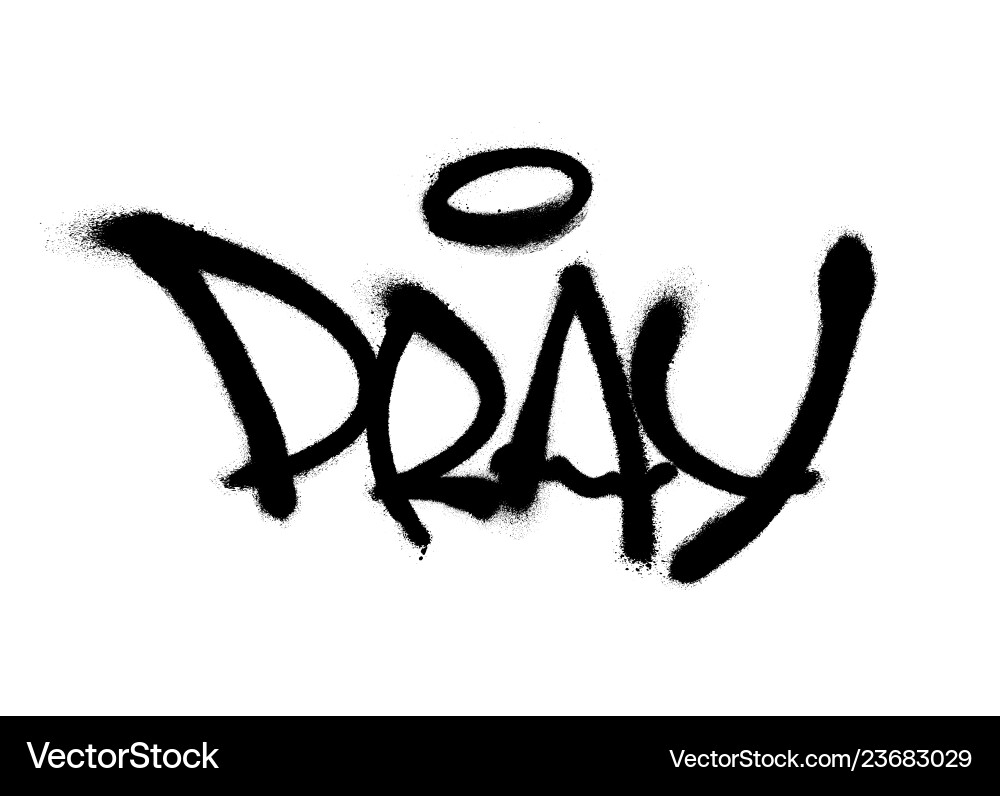 Graffiti God Pray Vector Images (53)