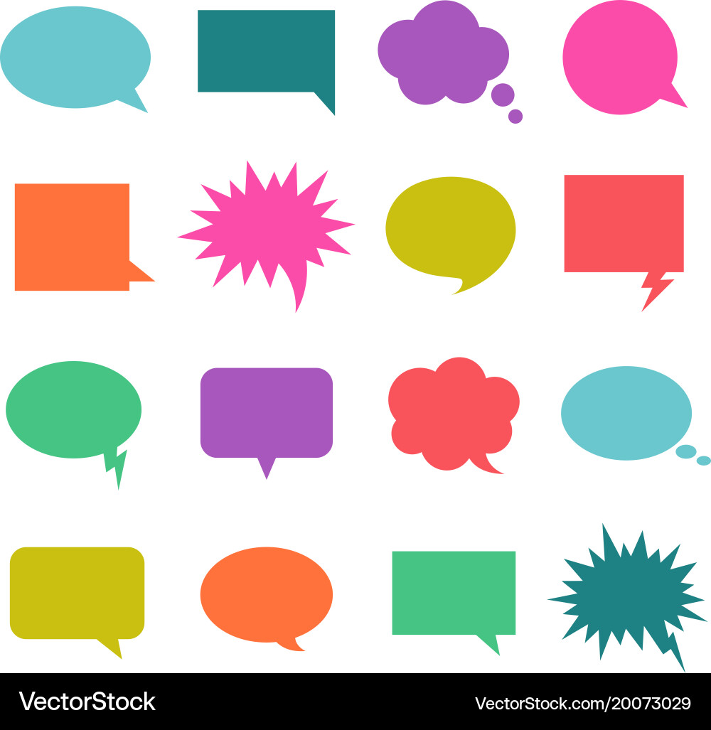 Talk color bubble Royalty Free Vector Image - VectorStock
