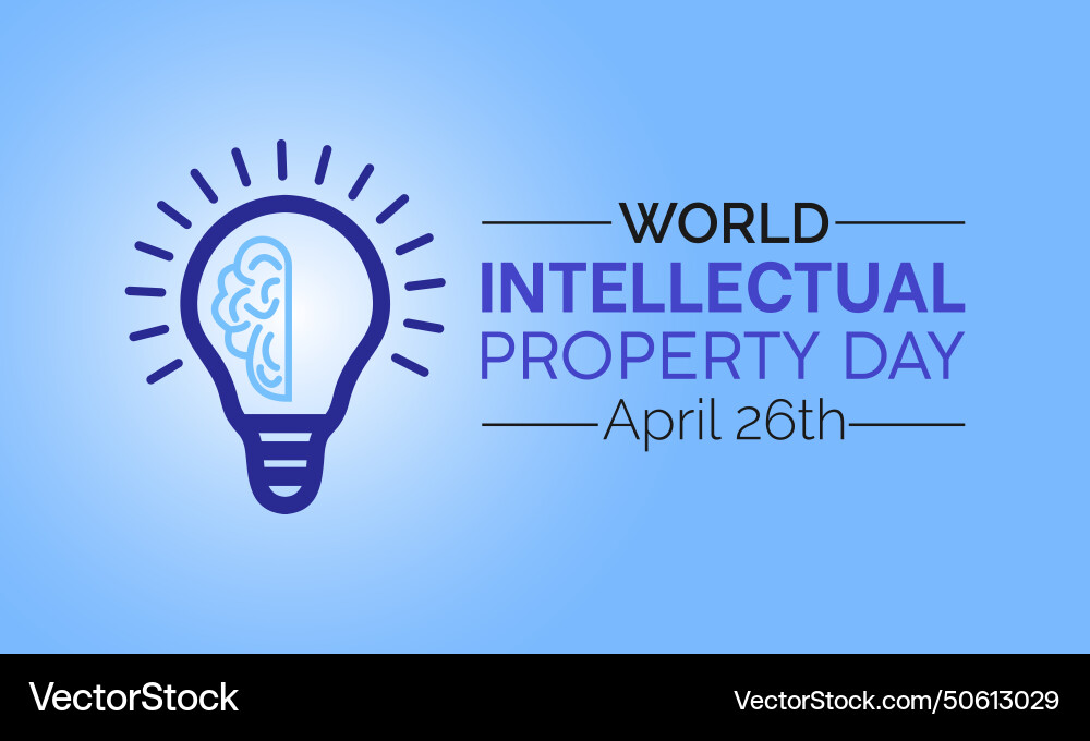 World intellectual property day observed every Vector Image