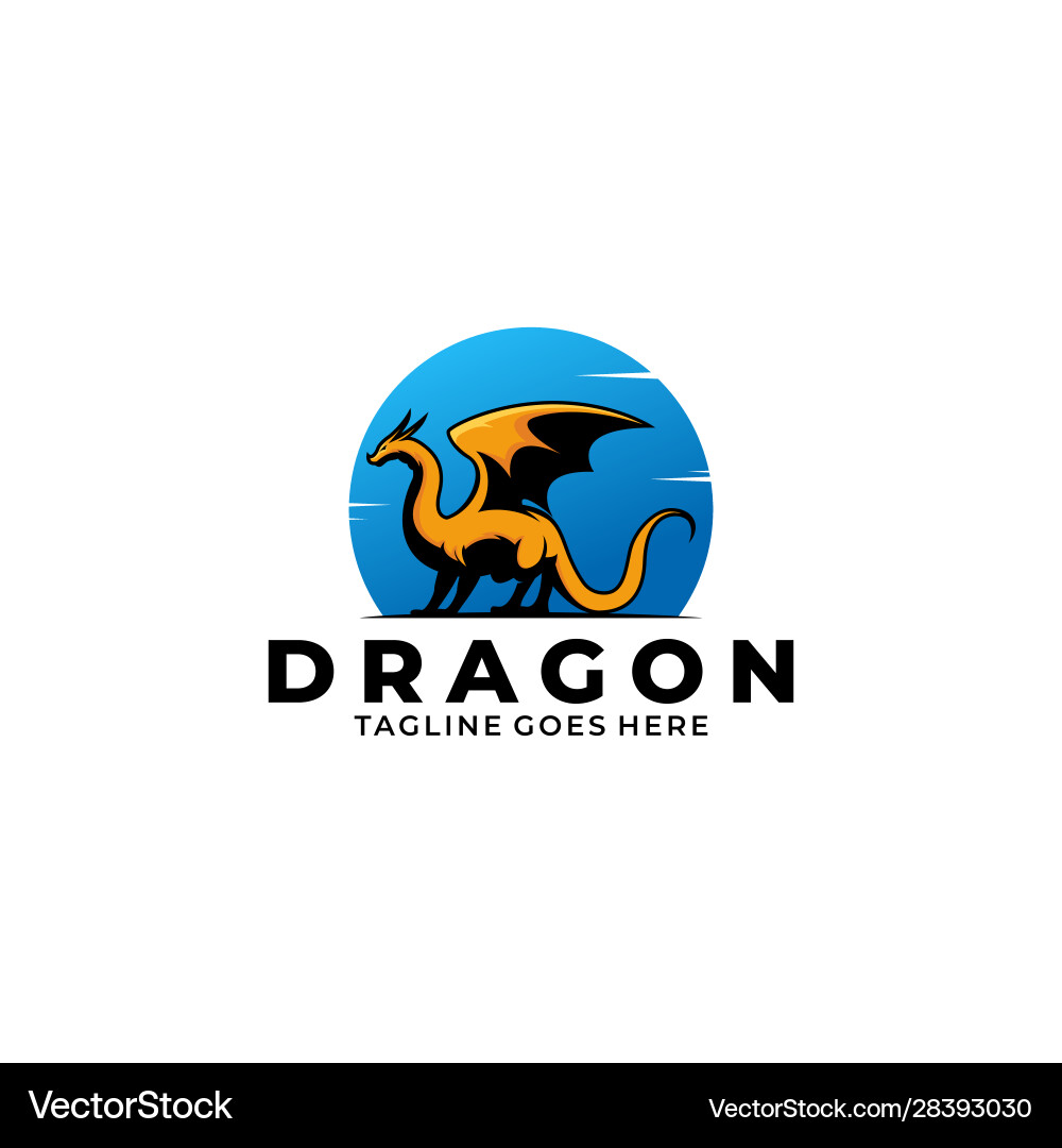 Dragon template Royalty Free Vector Image - VectorStock
