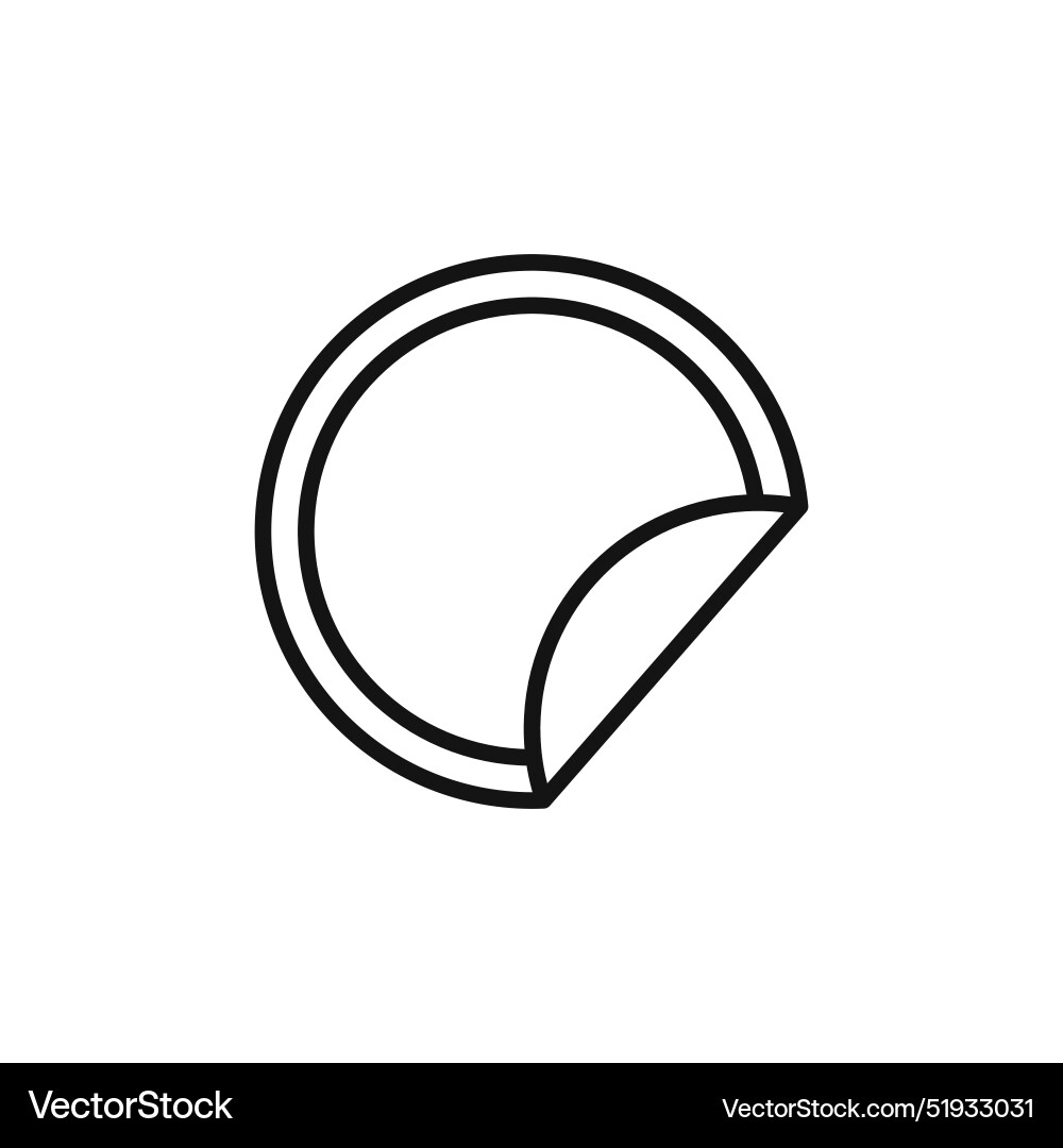 Customizable sticker icon for social media Vector Image