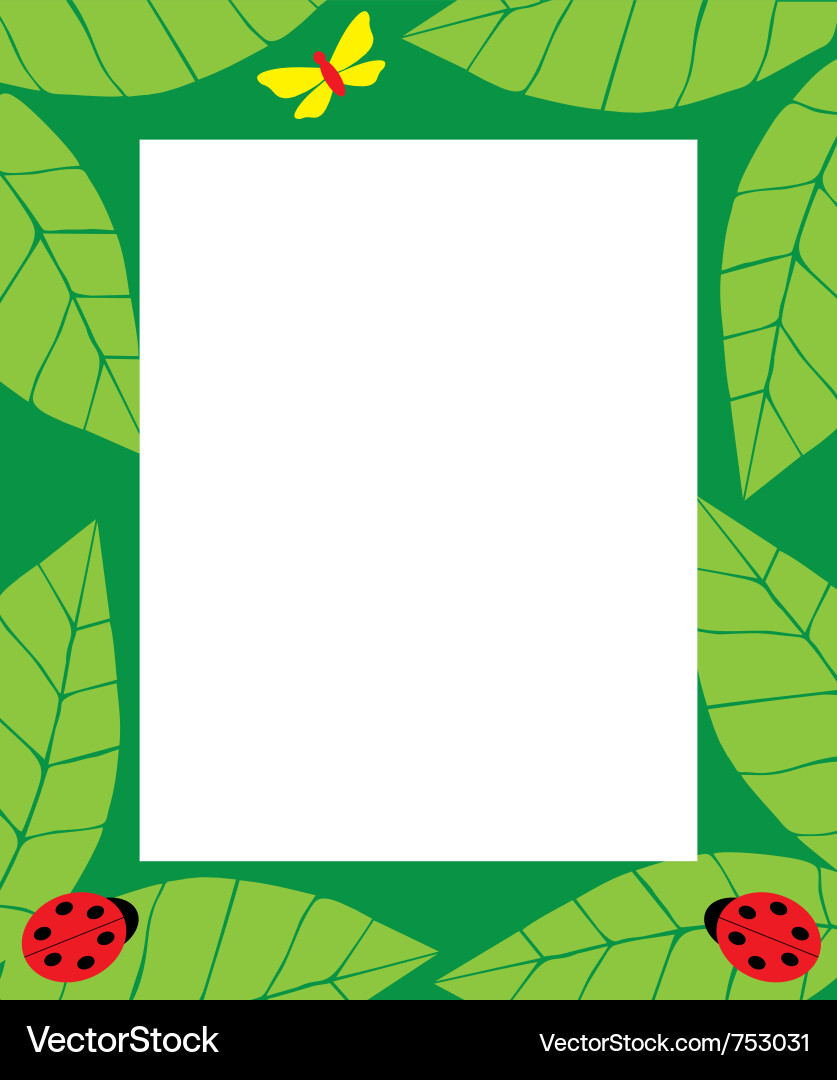 Frame spring Royalty Free Vector Image - VectorStock