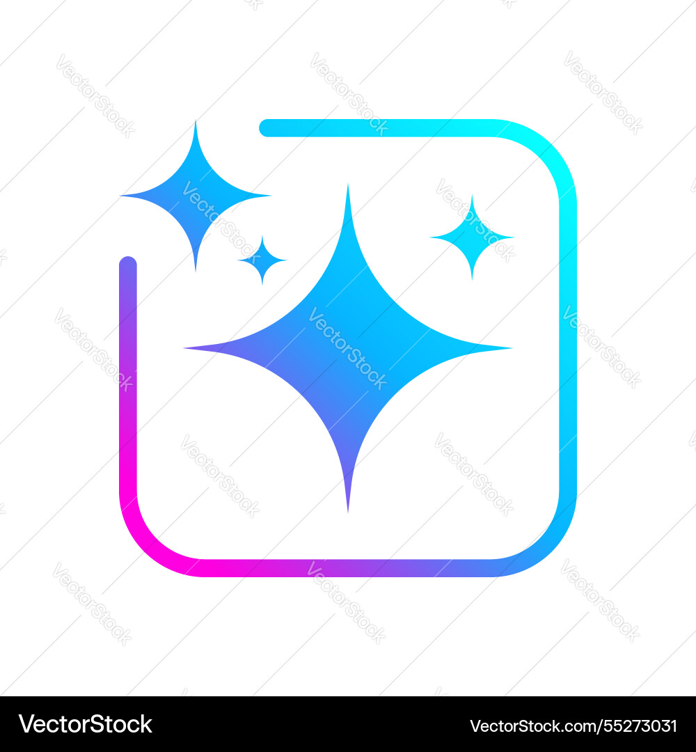 Generate artificial intelligence stars icon Vector Image