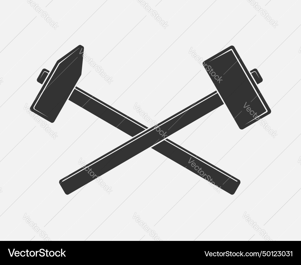 Hammers sign Royalty Free Vector Image - VectorStock