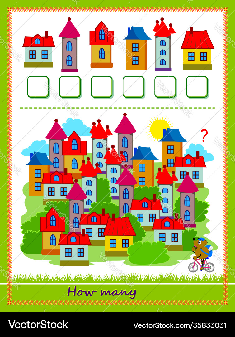 Mathematical education for children count Vector Image