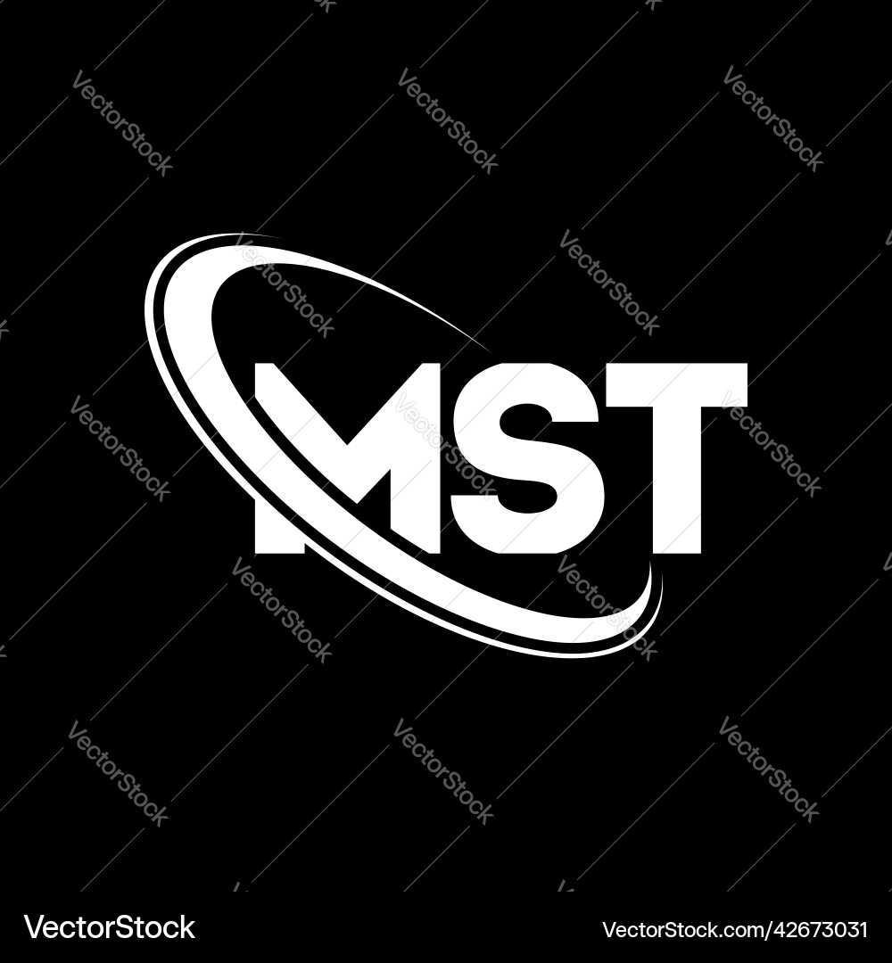 Mst logo letter design Royalty Free Vector Image