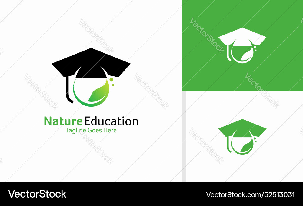 Nature education logo design concept education Vector Image