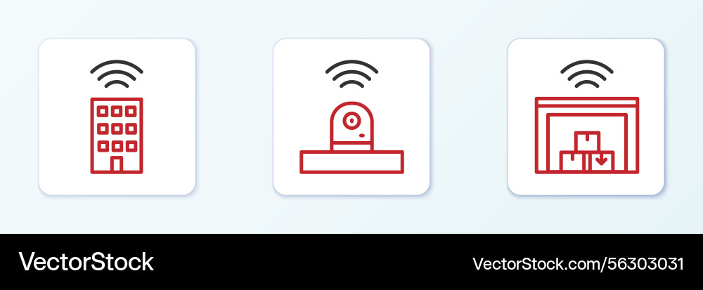 Smart Warehouse Security System Royalty Free Vector Image