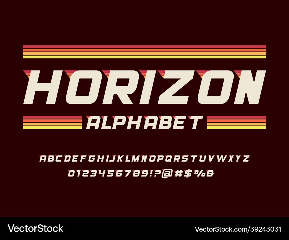 Speed Font - Racing Alphabet Royalty Free Vector Image