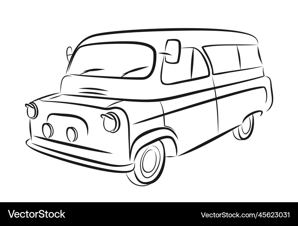 Symbol of old bus Royalty Free Vector Image - VectorStock