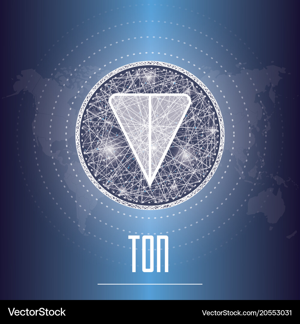 TON Cryptocurrency Network Royalty Free Vector Image