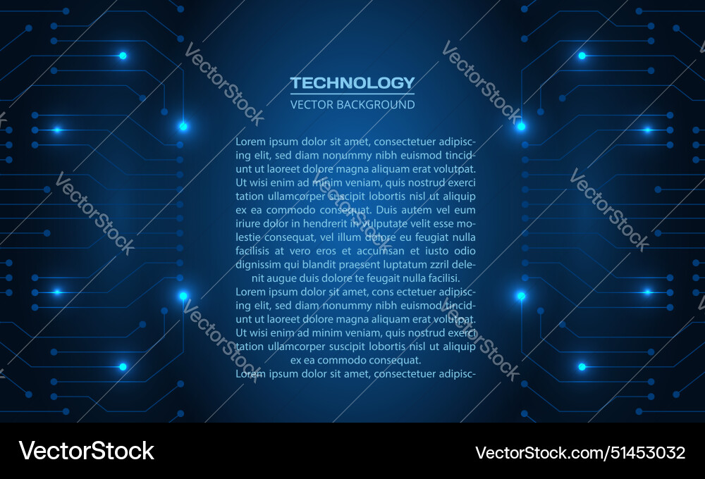 Abstract dark blue technology background Vector Image